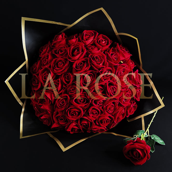 50 Roses Bouquet | Luxury Artificial Rose Bouquet | Beautiful Textile ...
